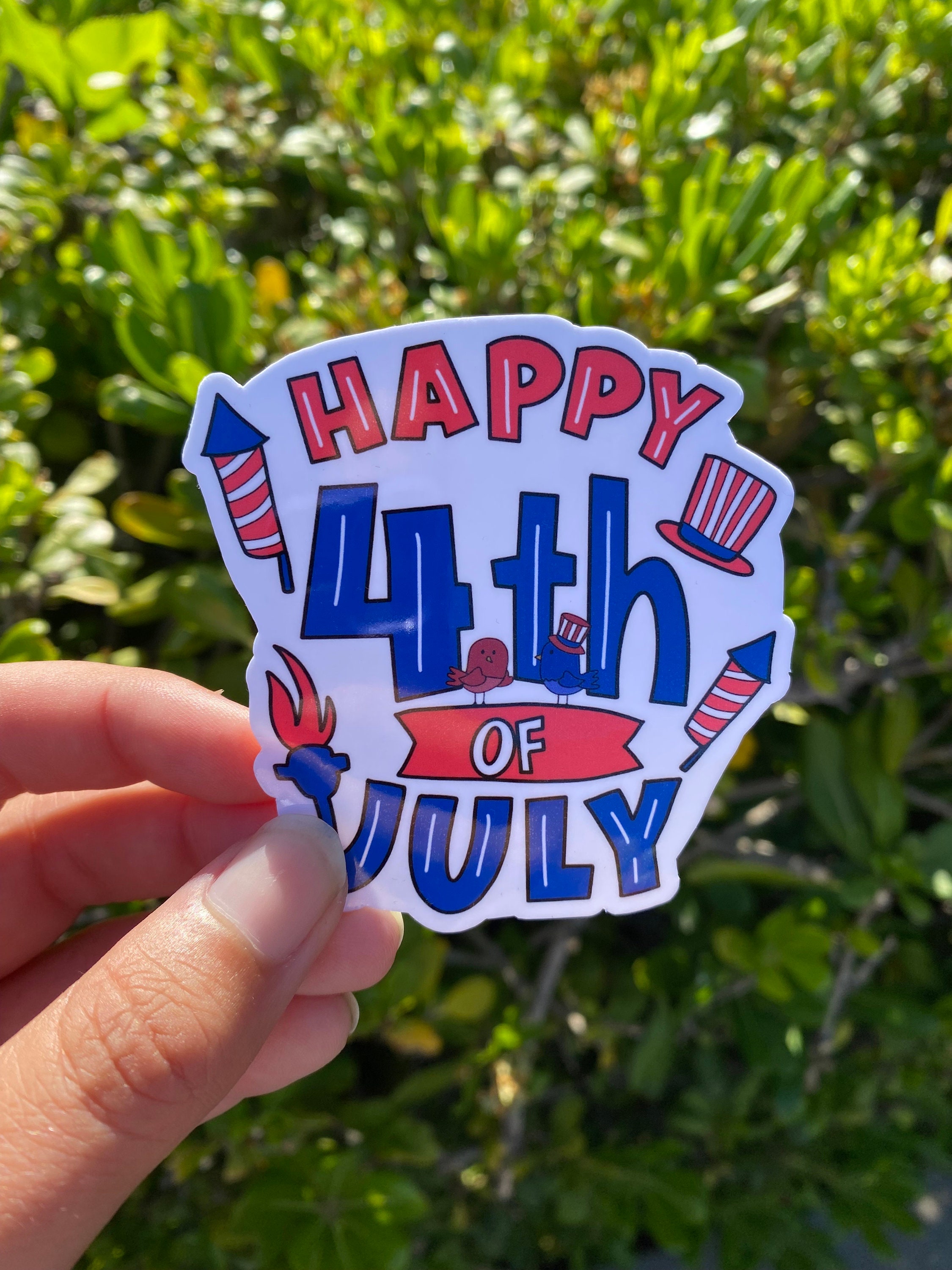 4th of July Sticker, Happy 4th of July Sticker, Independence Day ...