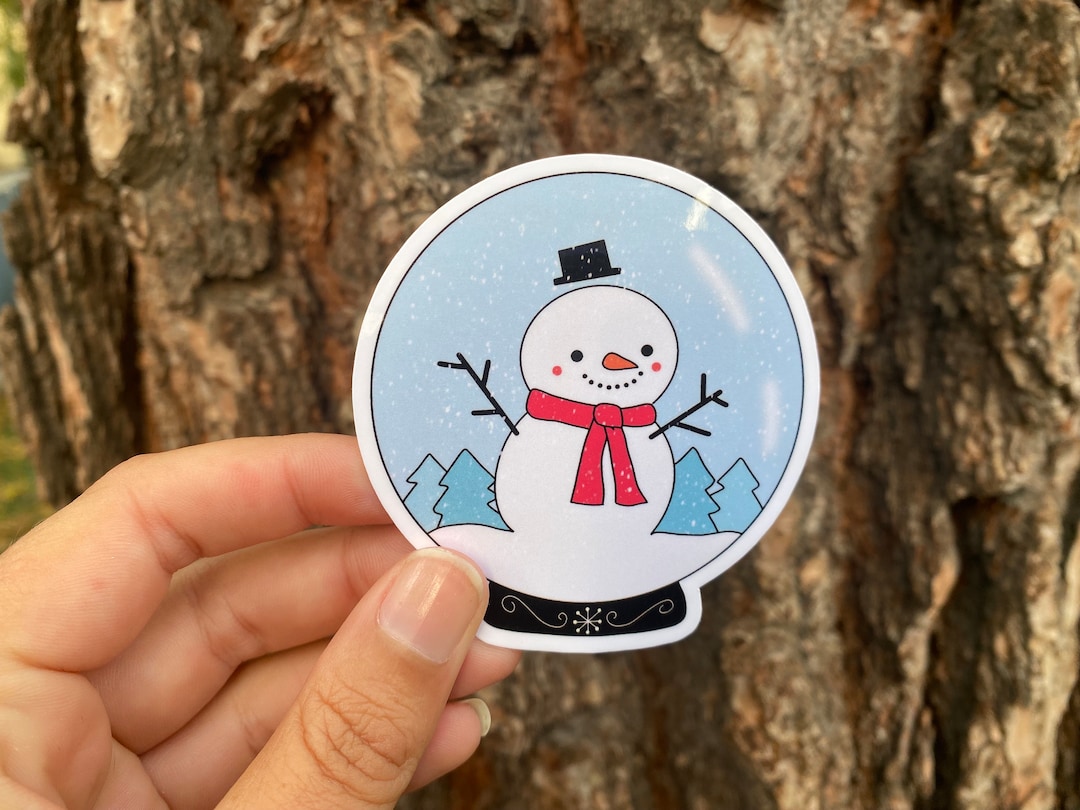 Snow Globe Sticker Snowman Sticker Christmas Stickers 3 - Etsy