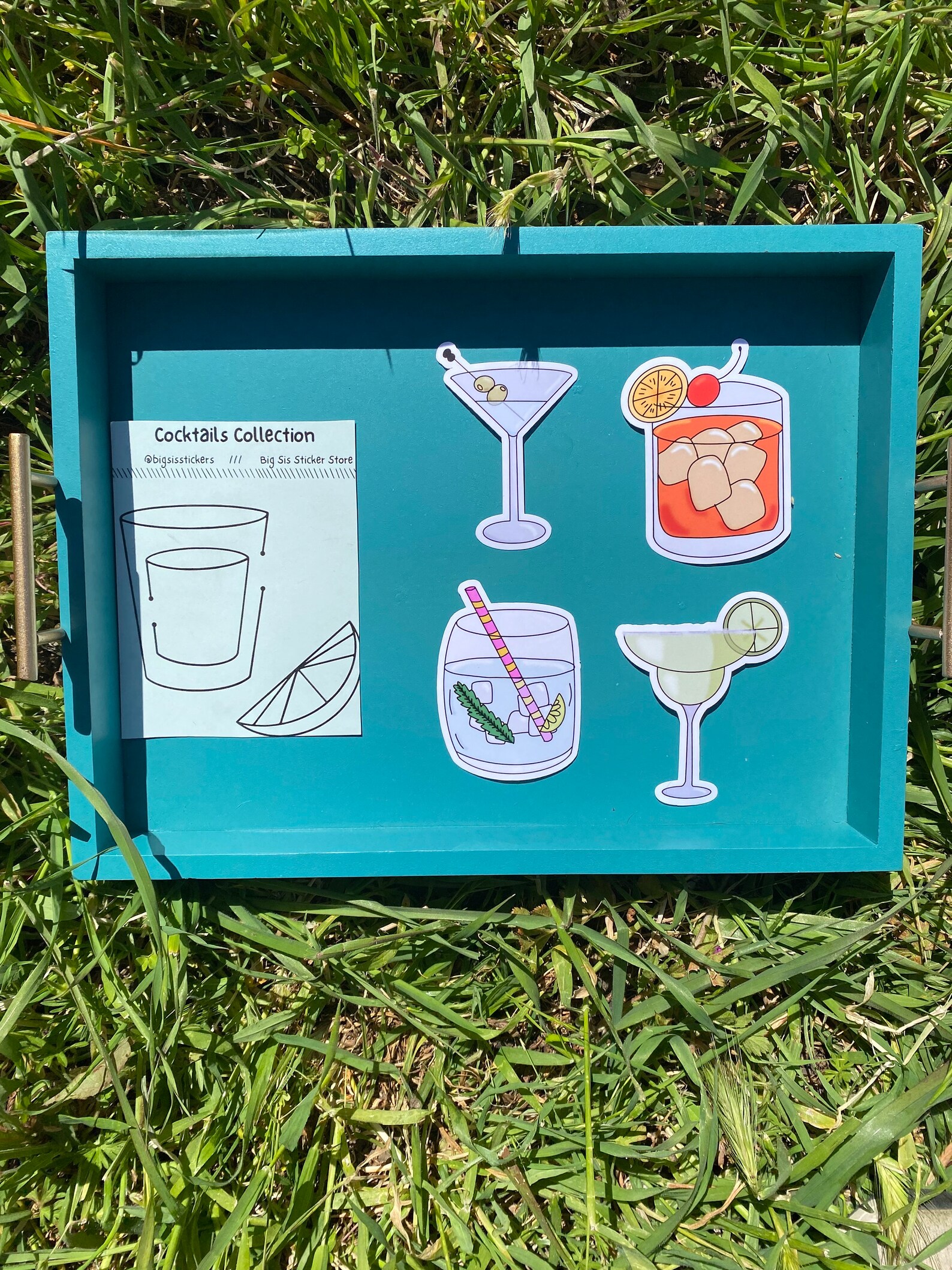 Cocktail Sticker, Gin and Tonic Sticker, Die Cut Vinyl Sticker, Drink ...