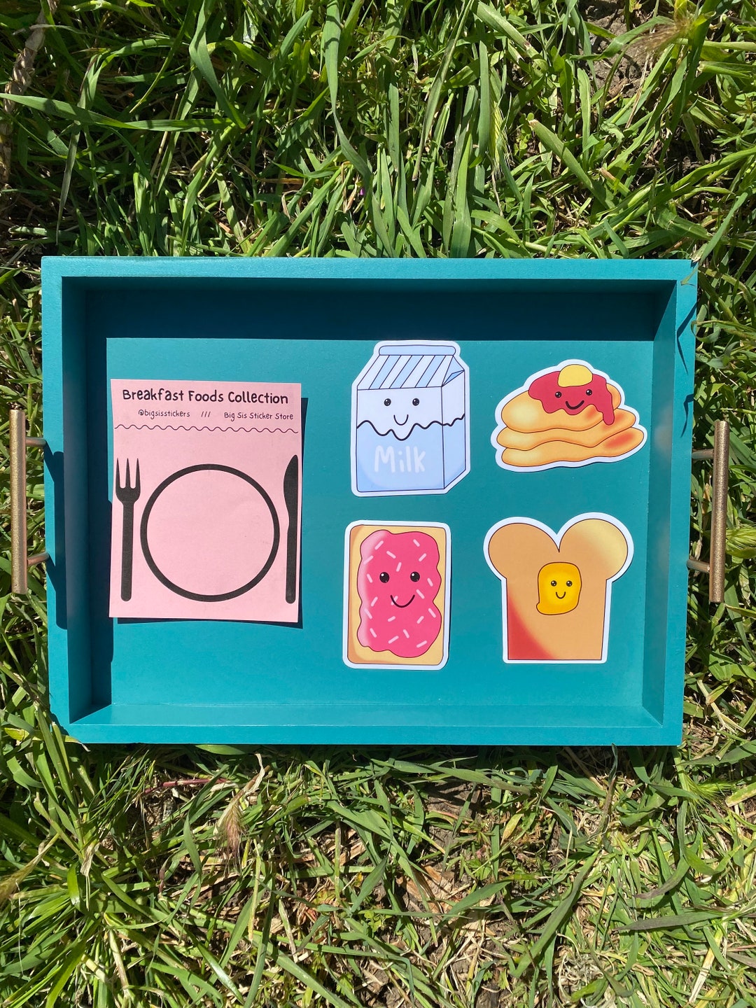 Breakfast Food Sticker Pack, Breakfast Stickers, 4 Pc Sticker Bundle ...