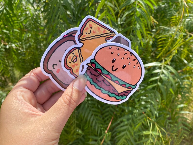 Sandwich Sticker, Burger Sticker, Food Sticker, Die Cut Vinyl Sticker ...