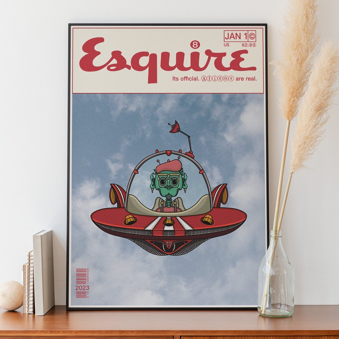 Vintage Esquire Magazine aliens Are Real DIGITAL - Etsy