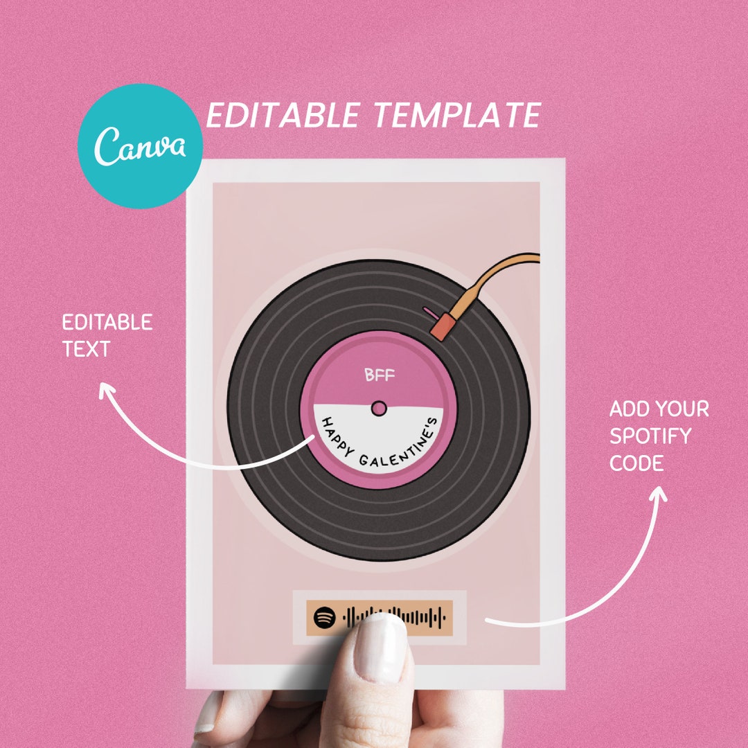 EDITIERBARE SPOTIFY-KARTE I Printable Valentinstagskarte füge - Etsy.de