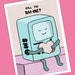 PRINTABLE CARTOON CARD I Bmo Adventure Time Valentines Day (digital ...