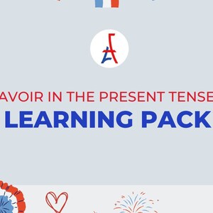 Avoir Present Tense Printable French Verb Workbook Flashcards ...
