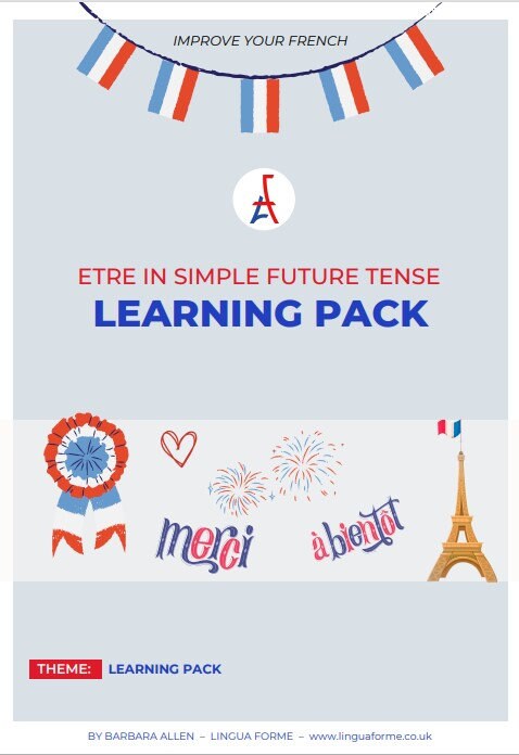 Etre Simple Future Printable French Verb Workbook Flashcards Worksheets ...