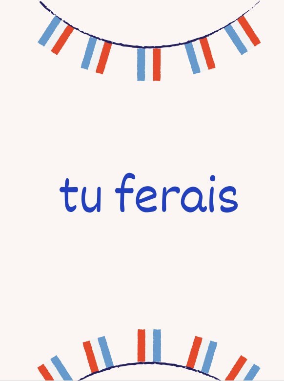 Faire Conditional Tense Printable French Verb Workbook Flashcards ...