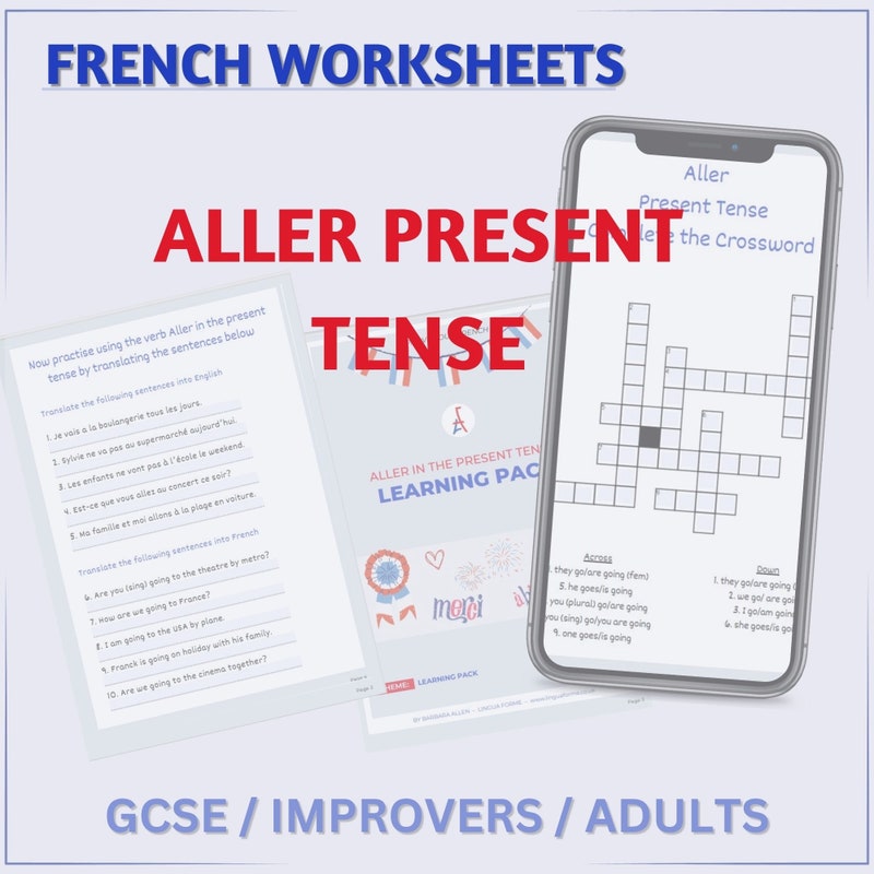 FrenchVerbsandTenses - Etsy UK