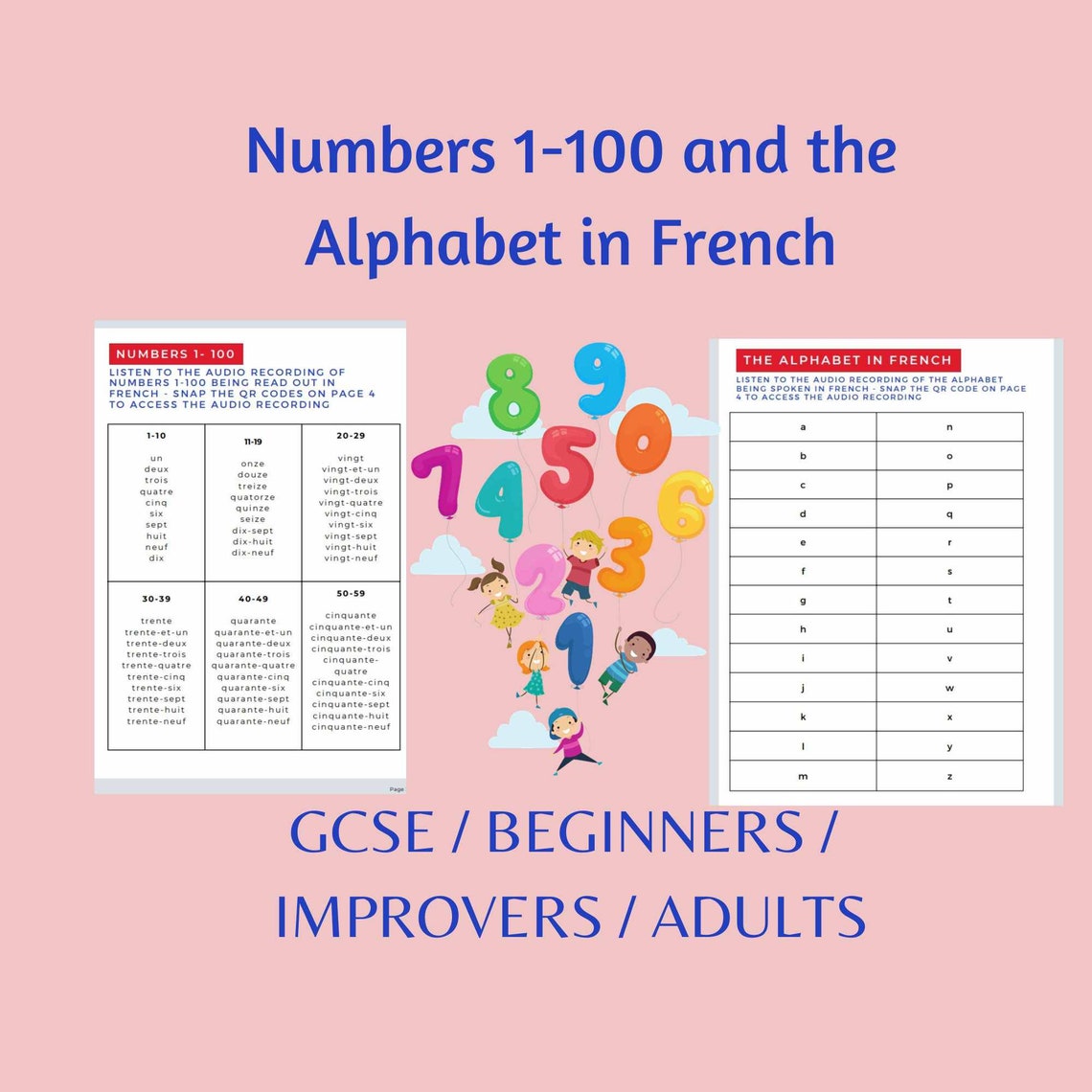 Listen & Learn Alphabet, Numbers 1-100 in French / Listening Skills ...