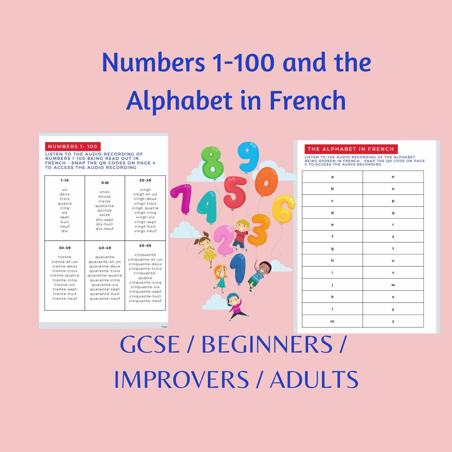 Listen & Learn Alphabet, Numbers 1-100 in French / Listening Skills ...
