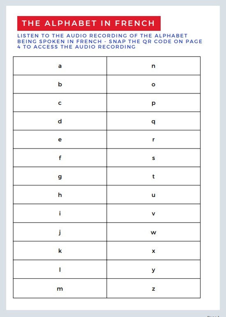 Listen & Learn Alphabet, Numbers 1-100 in French / Listening Skills ...
