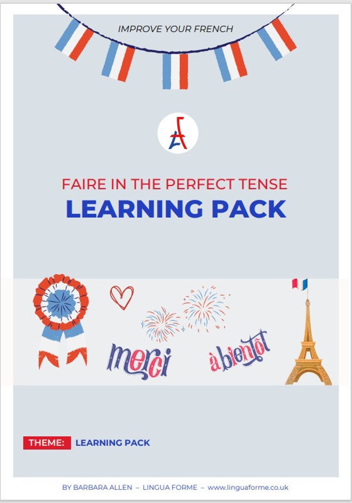 FAIRE PERFECT Tense Printable French Verb Workbook Flashcards - Etsy