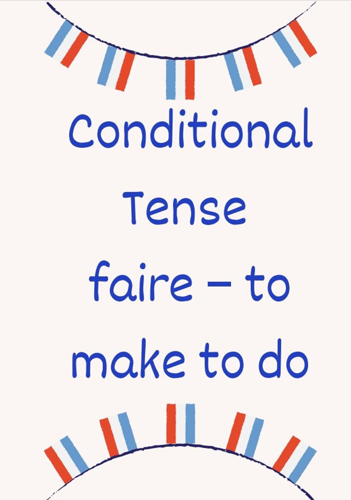 Faire Conditional Tense Printable French Verb Workbook - Etsy UK