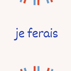 Faire Conditional Tense Printable French Verb Workbook Flashcards ...