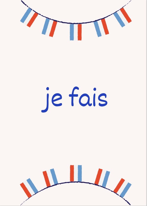 Faire Present Tense Printable French Verb Workbook Flashcards ...
