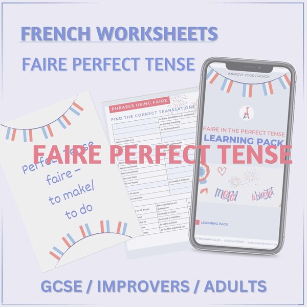 FrenchVerbsandTenses - Etsy UK