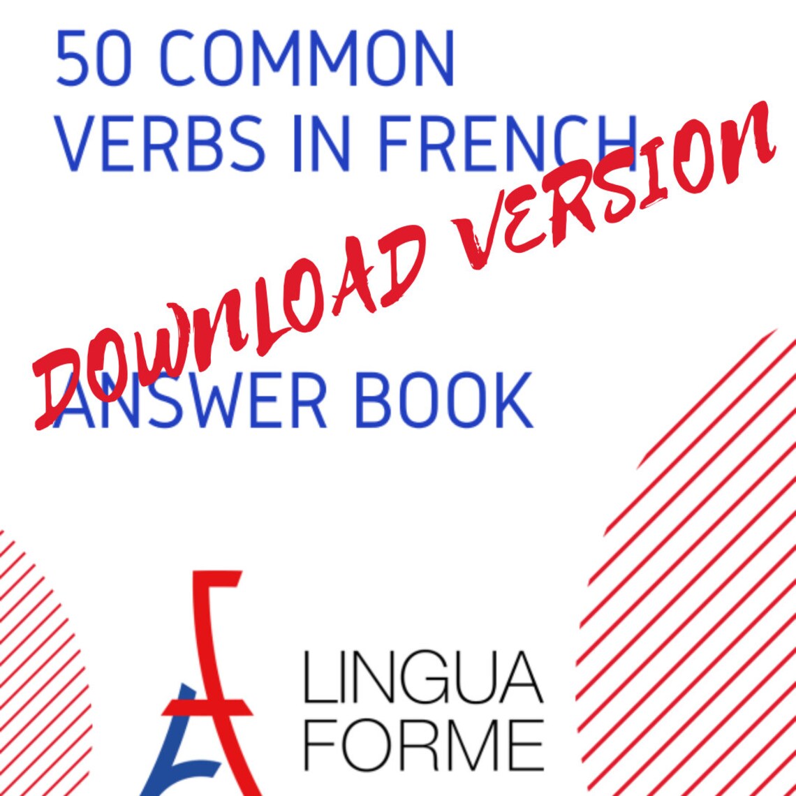 50 Verbs in French Workbook & Answerbook Download Version A Level GCSE ...