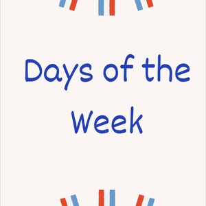 Flashcards Days of the Week French & English / Printable / Revision ...