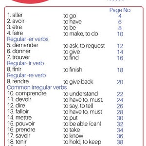 20 Verbs in French Fillable Workbook Download Version A Level GCSE ...