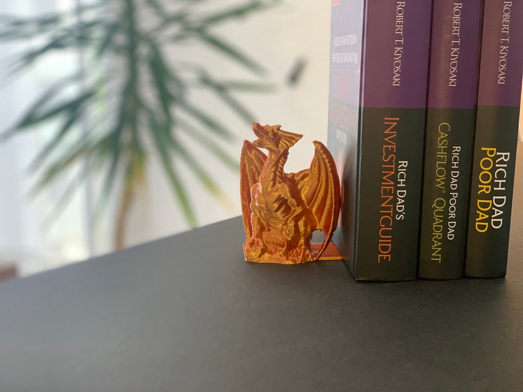 Bookend, Dragon Bookend, Fantasy Book Holder, Ideal for Every Bookworm ...