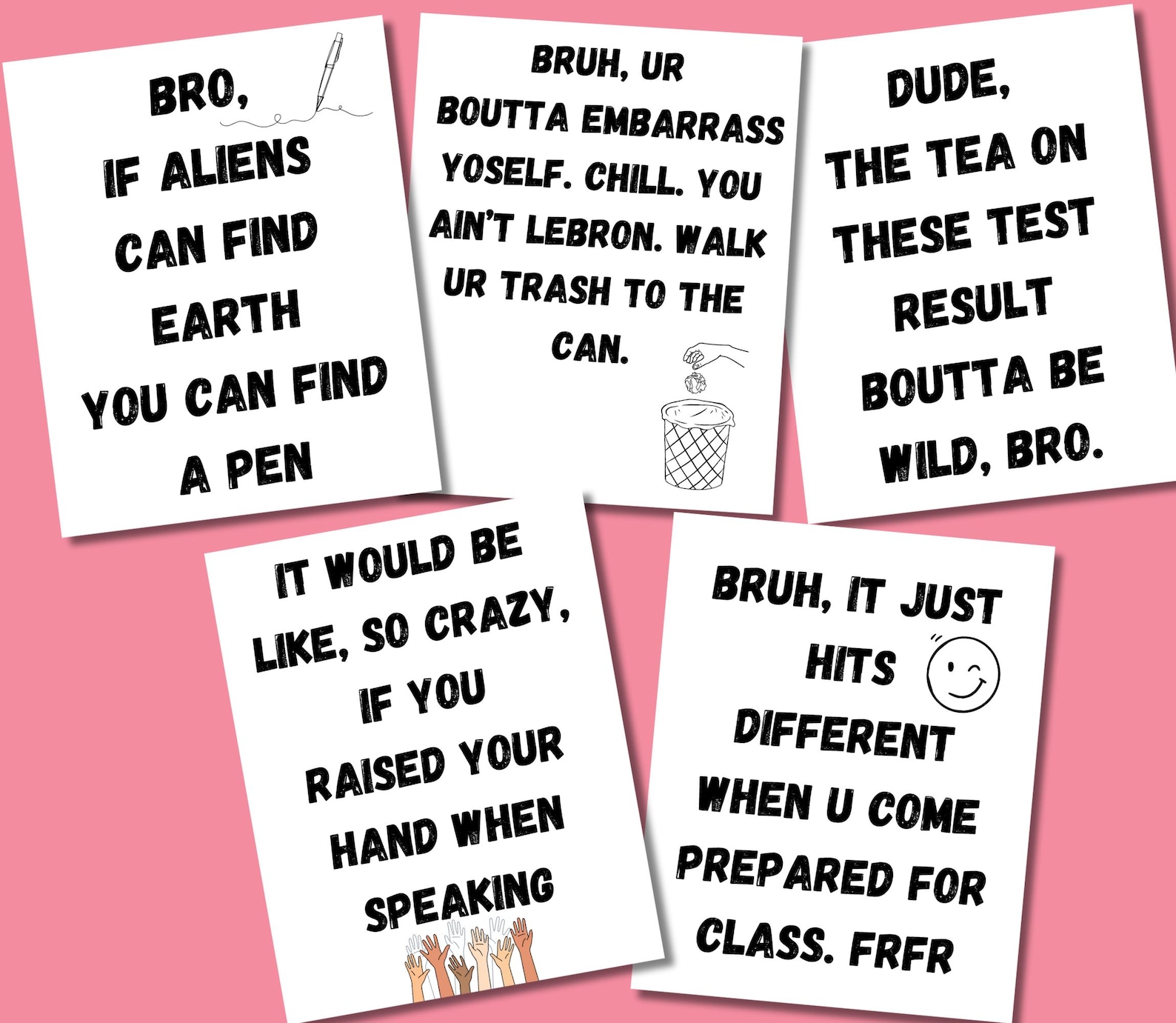 Funny Clasroom Decor, Slang Sign, Funny Math Prints, English Gramar ...