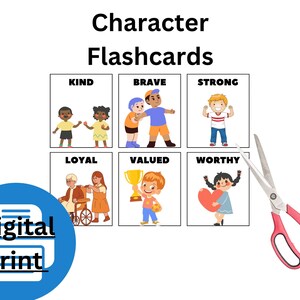 Good Behavioral Character Flashcards for Kids Early Learning and ...