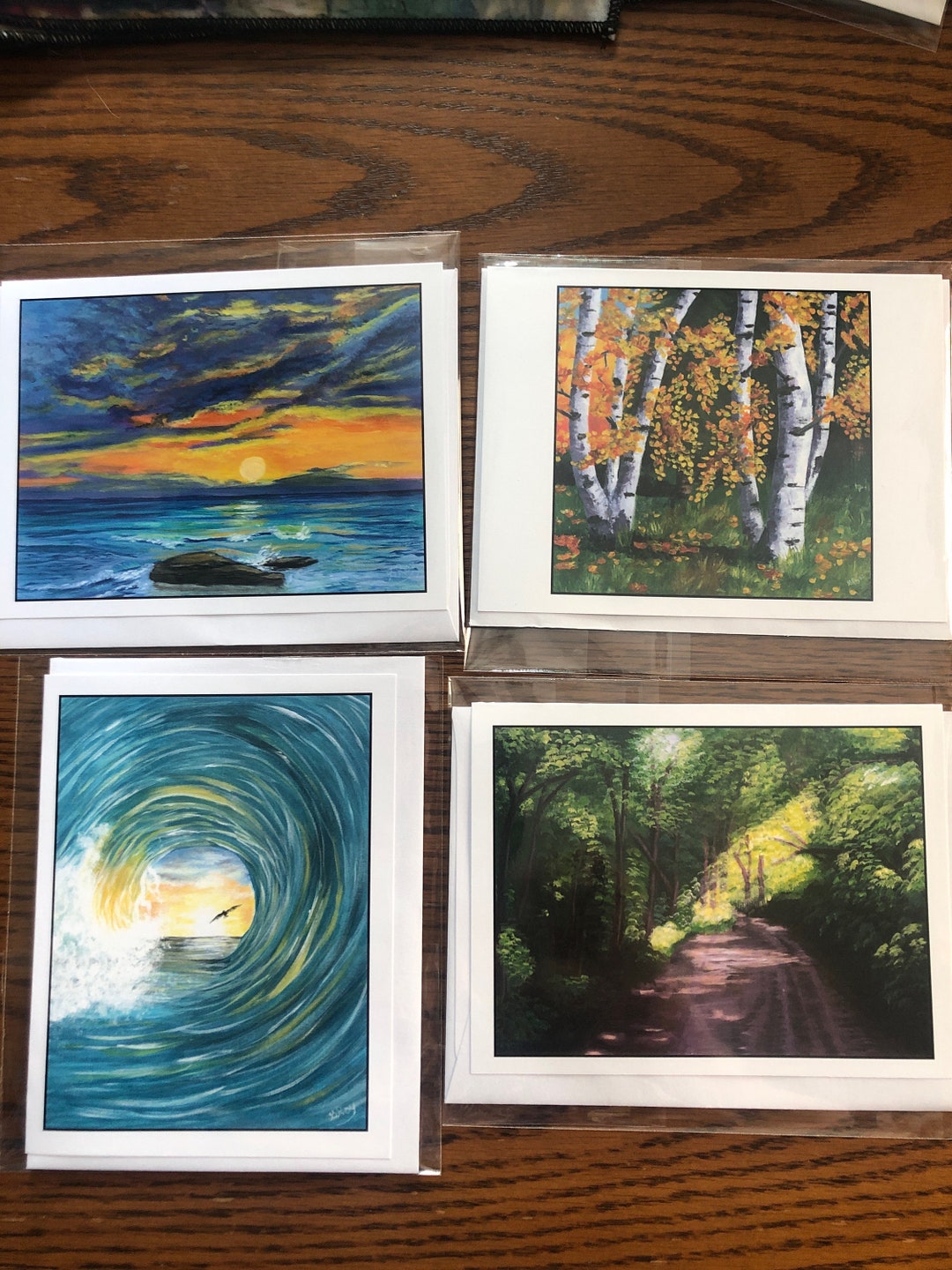 Landscape Greetings Cards- Outdoor Greeting Set - Landscape and Ocean ...
