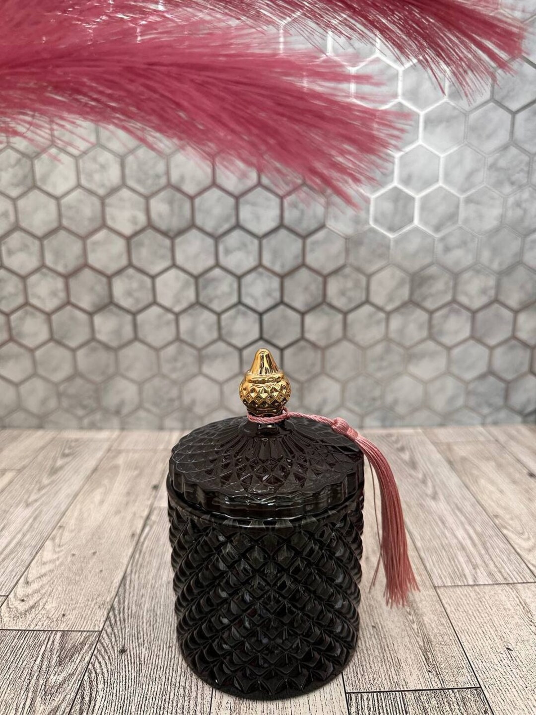 Luxury Jar Candle-luxury Container Candle-dark Green Glass Jar Candle ...