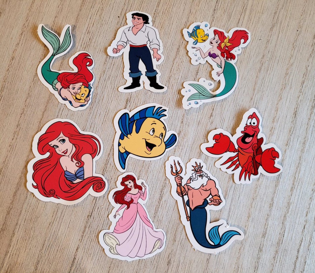 Little Mermaid Stickers - 8 Pack - Etsy