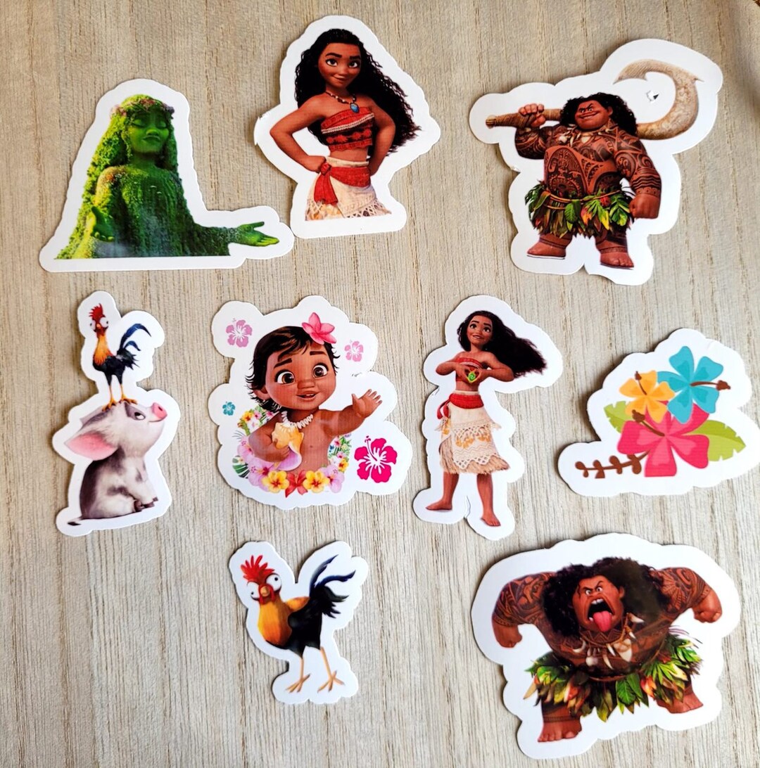 Moana Stickers - 9 Pack - Etsy