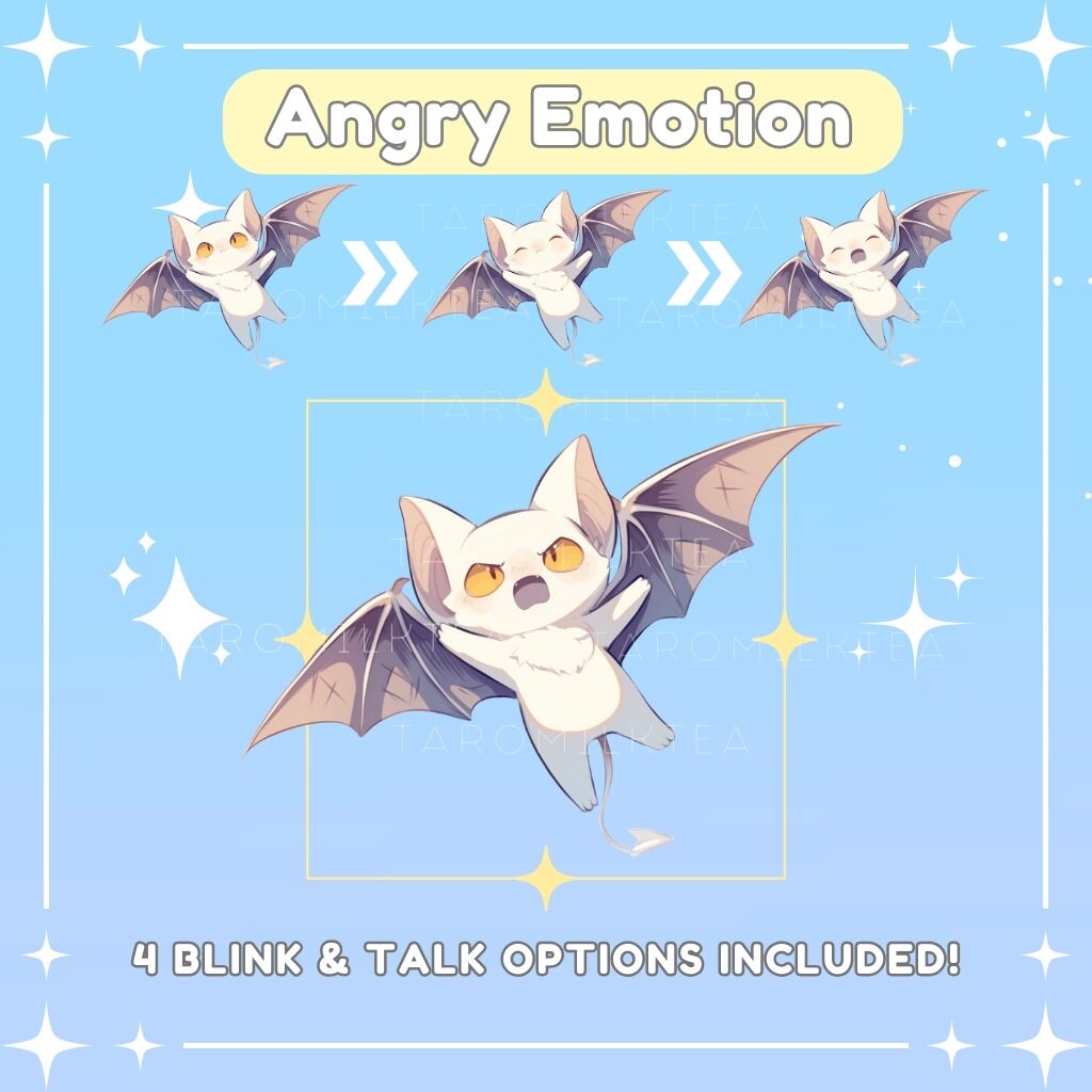 Pngtuber Bat, Stream Pet / Kawaii Spooky Bat / Vampire / Stream Live on ...