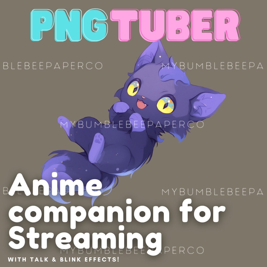 Pngtuber Cat , Kawaii Chibi Stream Pet Kitten / Shadow Cat , Stream ...