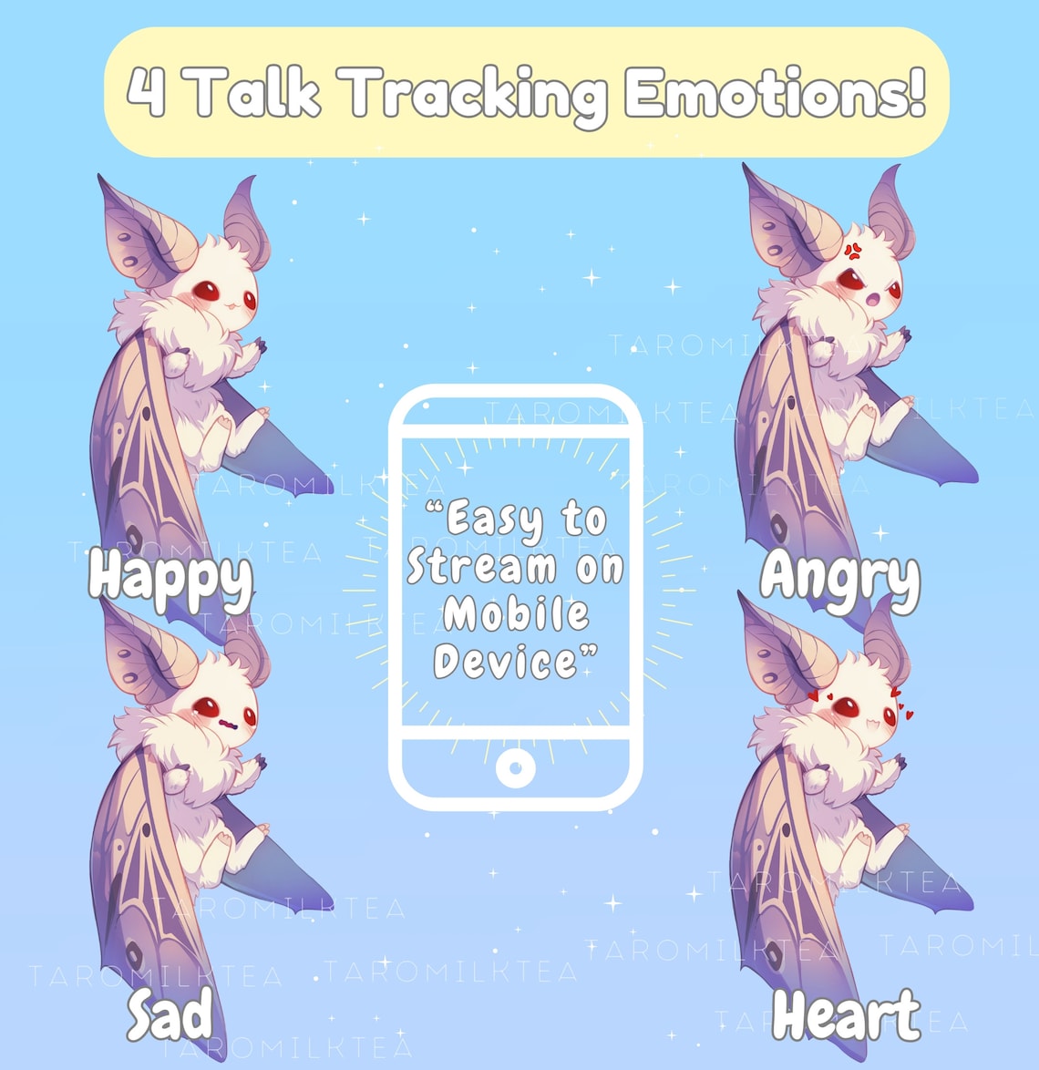 Pngtuber , Moth Stream Pet / Kawaii Chibi Cute Mothman / Stream Live on ...