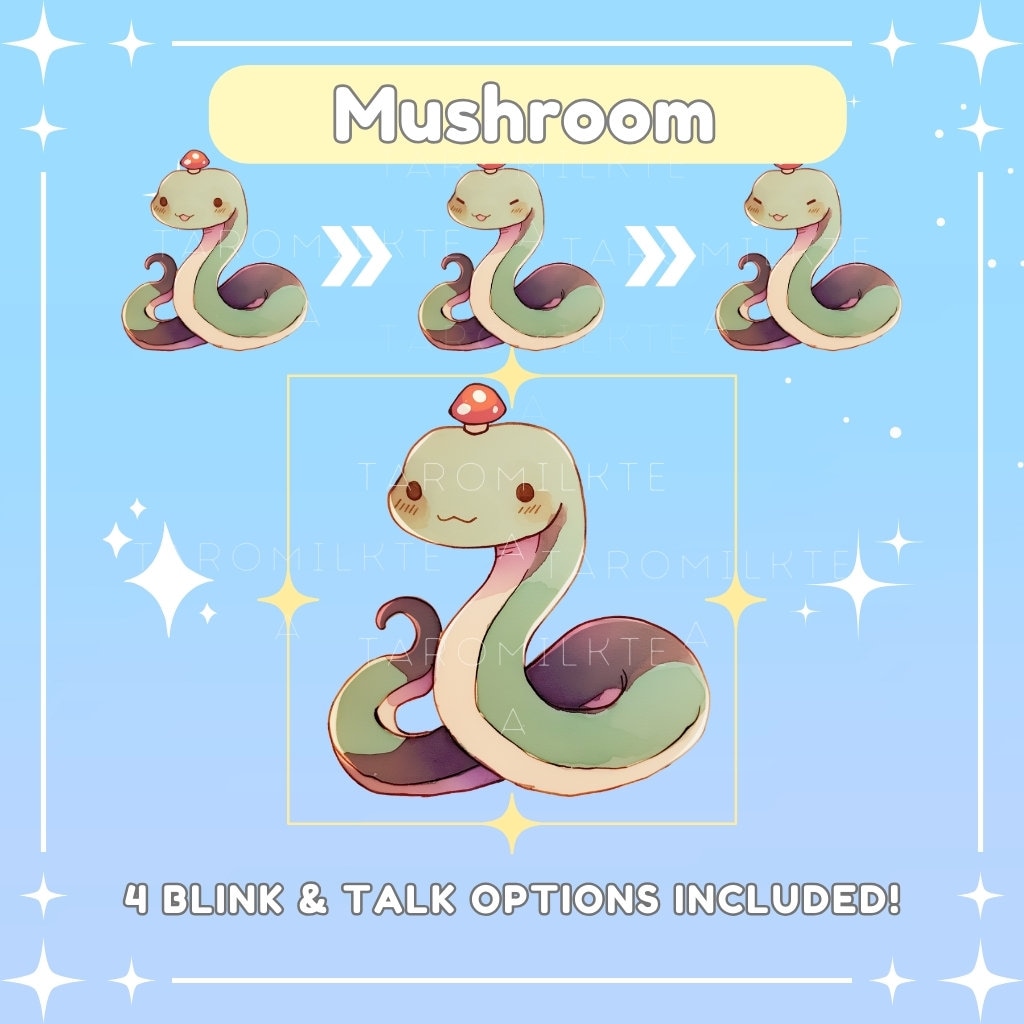 Pngtuber Snake , Stream Pet / Cute Chibi Snake / Serpent , Stream on ...