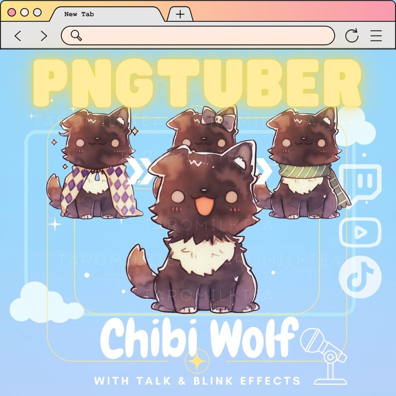 Pngtuber Dog , Stream Pet / Cute Wolf Pup / Grim Dog , Stream on Mobile ...