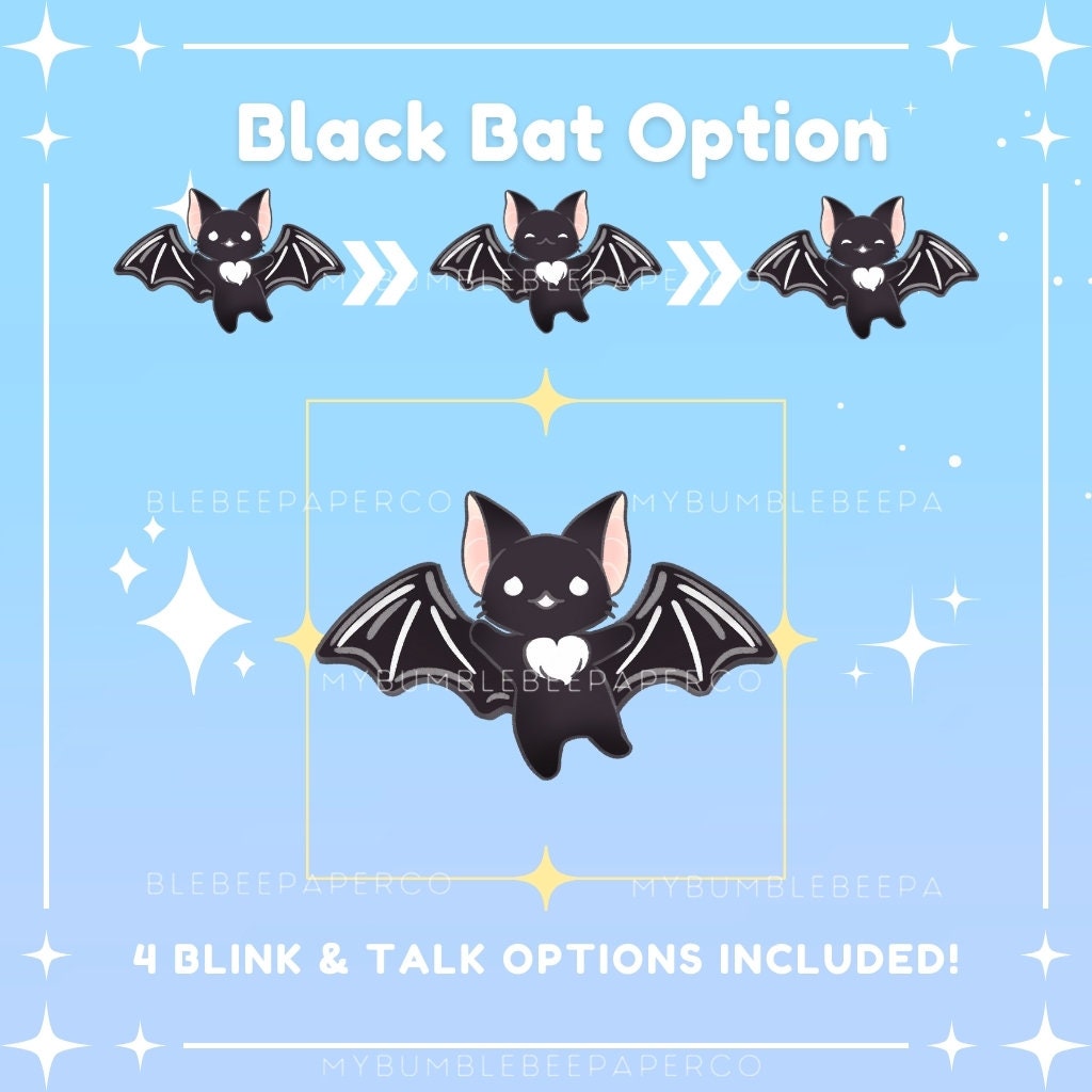 Pngtuber Bat / Spooky Bat / Chibi Cozy Bat / Streaming on Twitch Tiktok ...
