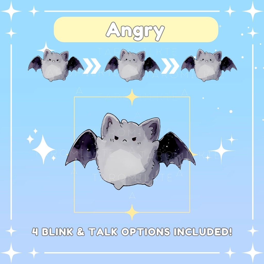 Pngtuber Bat , Stream Pet / Cute Chibi Bat / Spooky Bat , Stream on ...