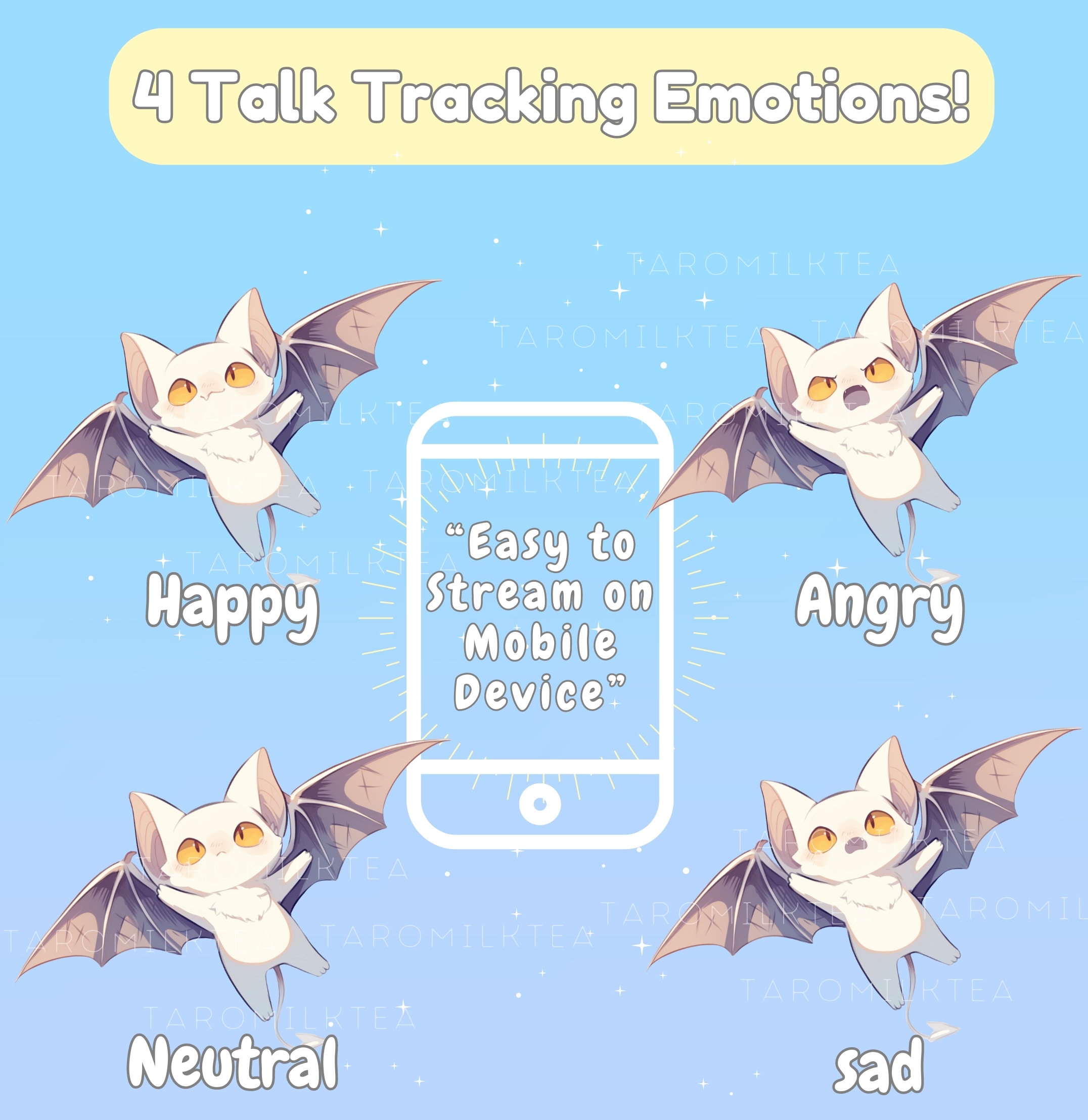 Pngtuber Bat, Stream Pet / Kawaii Spooky Bat / Vampire / Stream Live on ...