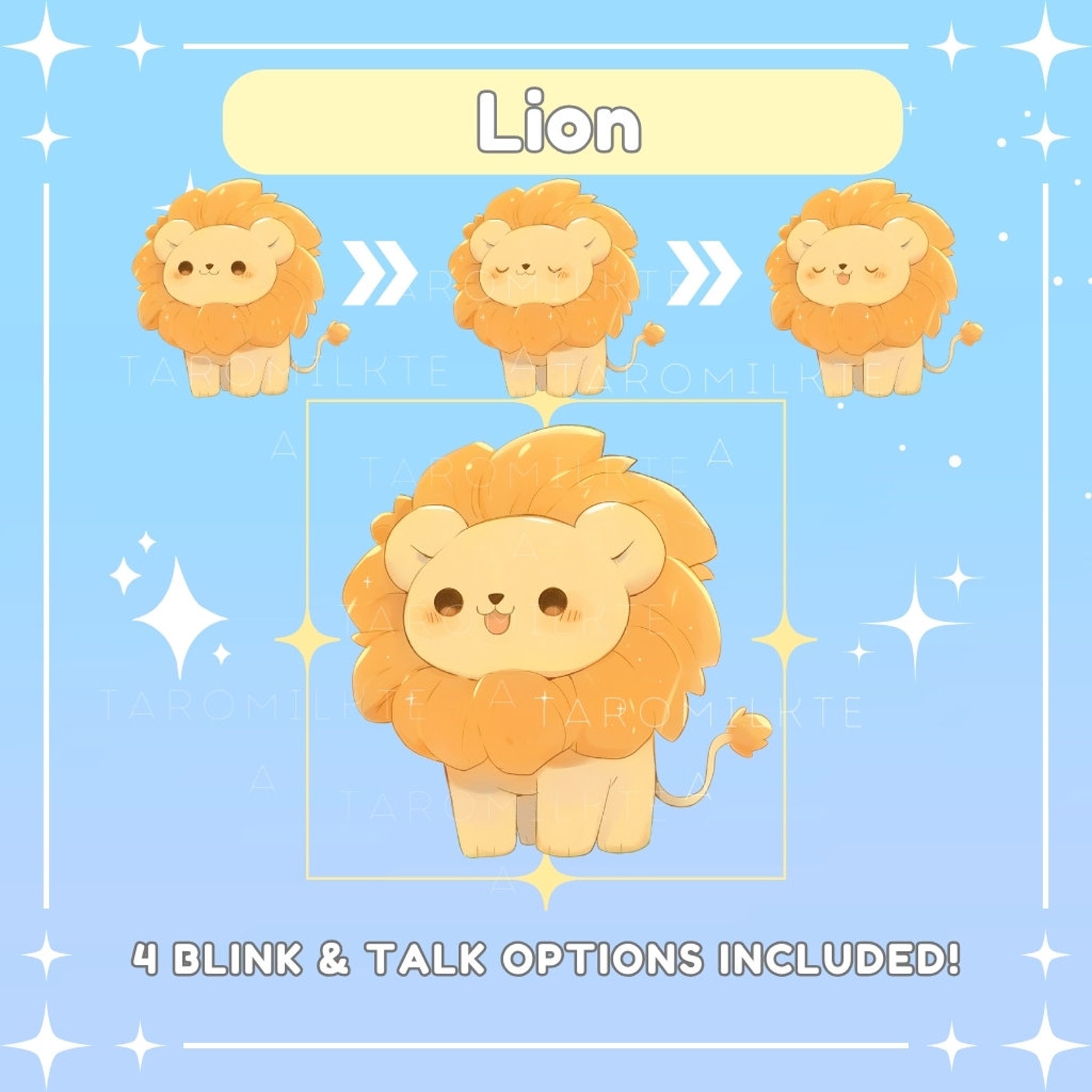 Pngtuber , Stream Pet Kawaii Chibi Lion / Leo Astrology , Stream Live ...