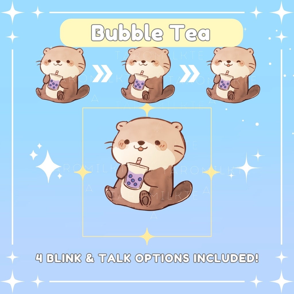 Pngtuber Otter / Cozy Chibi Sea Otter for Streaming / Twitch / Make ...