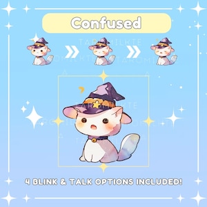 Pngtuber Witch Cat , Stream Pet / Cute Chibi Cat / Spooky Cat , Stream ...
