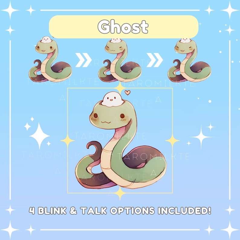 Pngtuber Snake , Stream Pet / Cute Chibi Snake / Serpent , Stream on ...