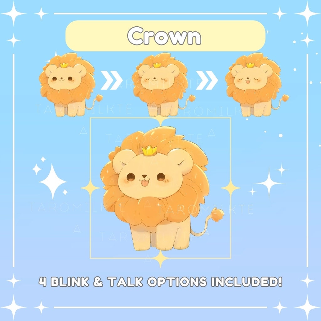 Pngtuber , Stream Pet Kawaii Chibi Lion / Leo Astrology , Stream Live ...