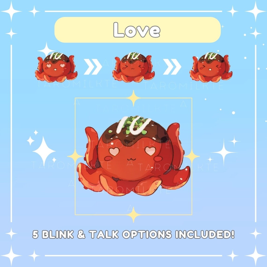 Pngtuber Food / Cozy Chibi Octopus for Streaming / Twitch / Make ...