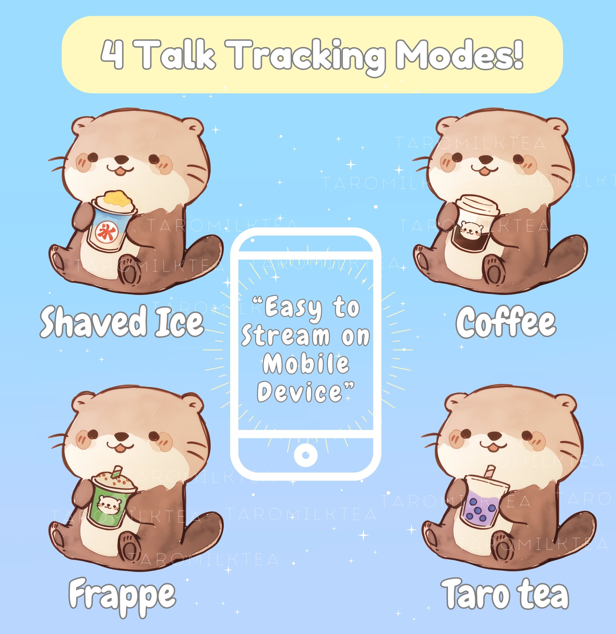 Pngtuber Otter / Cozy Chibi Sea Otter for Streaming / Twitch / Make ...