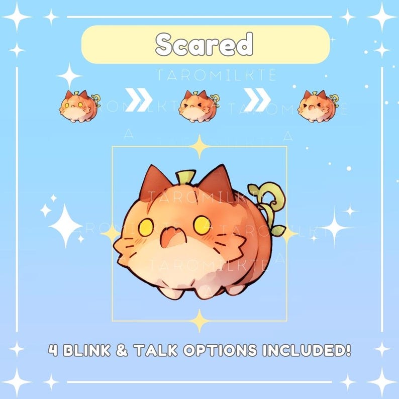 Pngtuber Pumpkin Cat , Stream Pet / Cute Chibi Cat / Spooky Cat ...