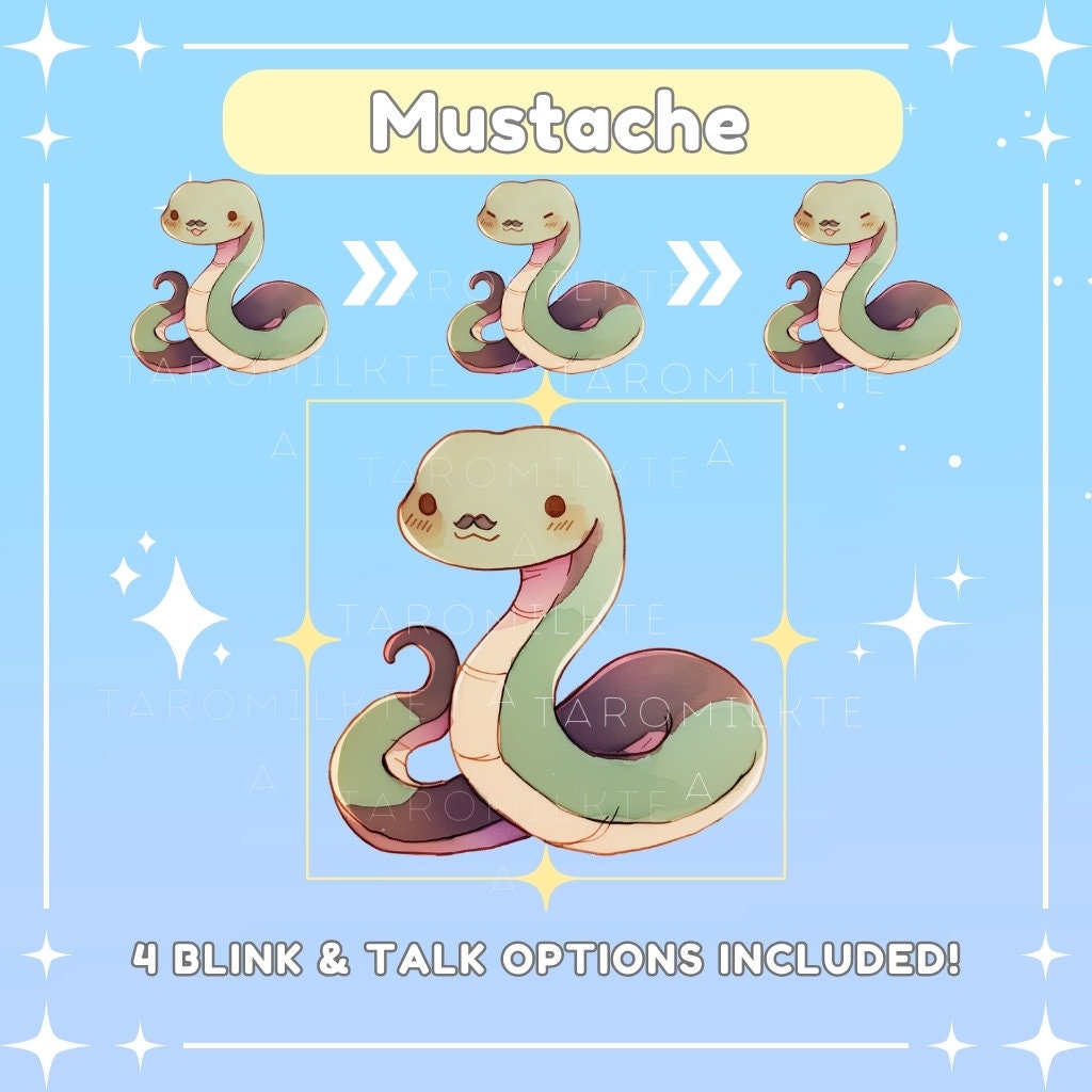 Pngtuber Snake , Stream Pet / Cute Chibi Snake / Serpent , Stream on ...