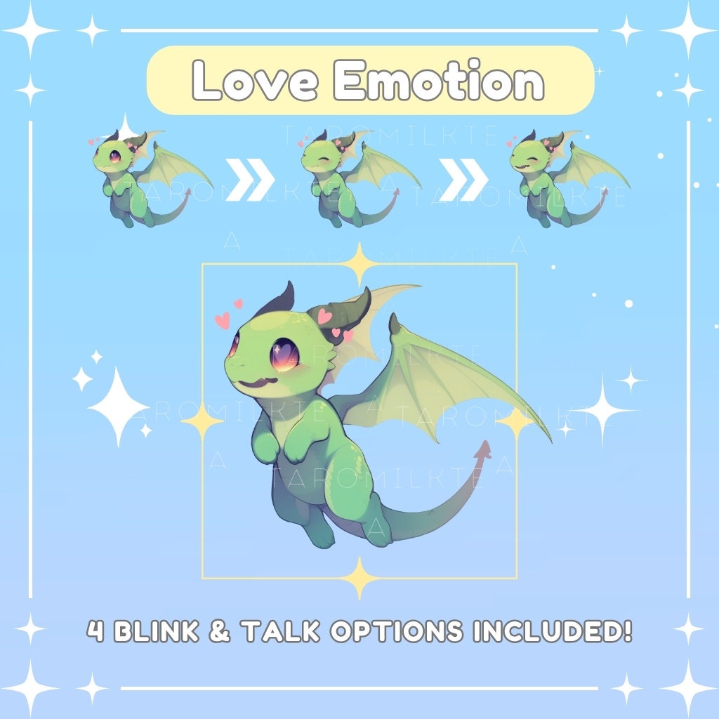 Pngtuber Dragon , Stream Pet / Kawaii Dragon / Baby Dragon , Stream ...
