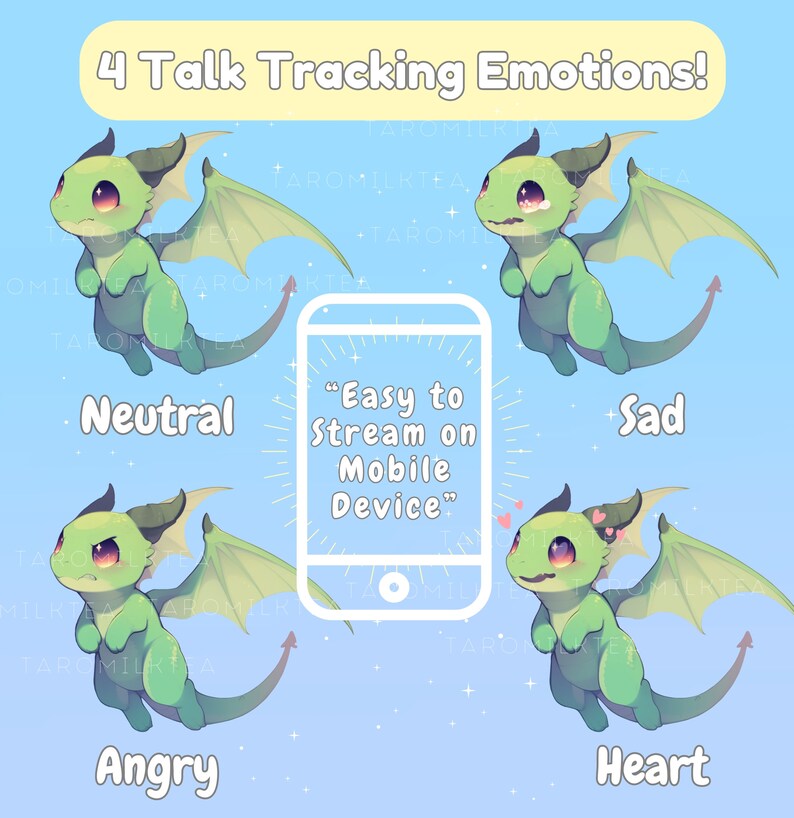 Pngtuber Dragon , Stream Pet / Kawaii Dragon / Baby Dragon , Stream ...