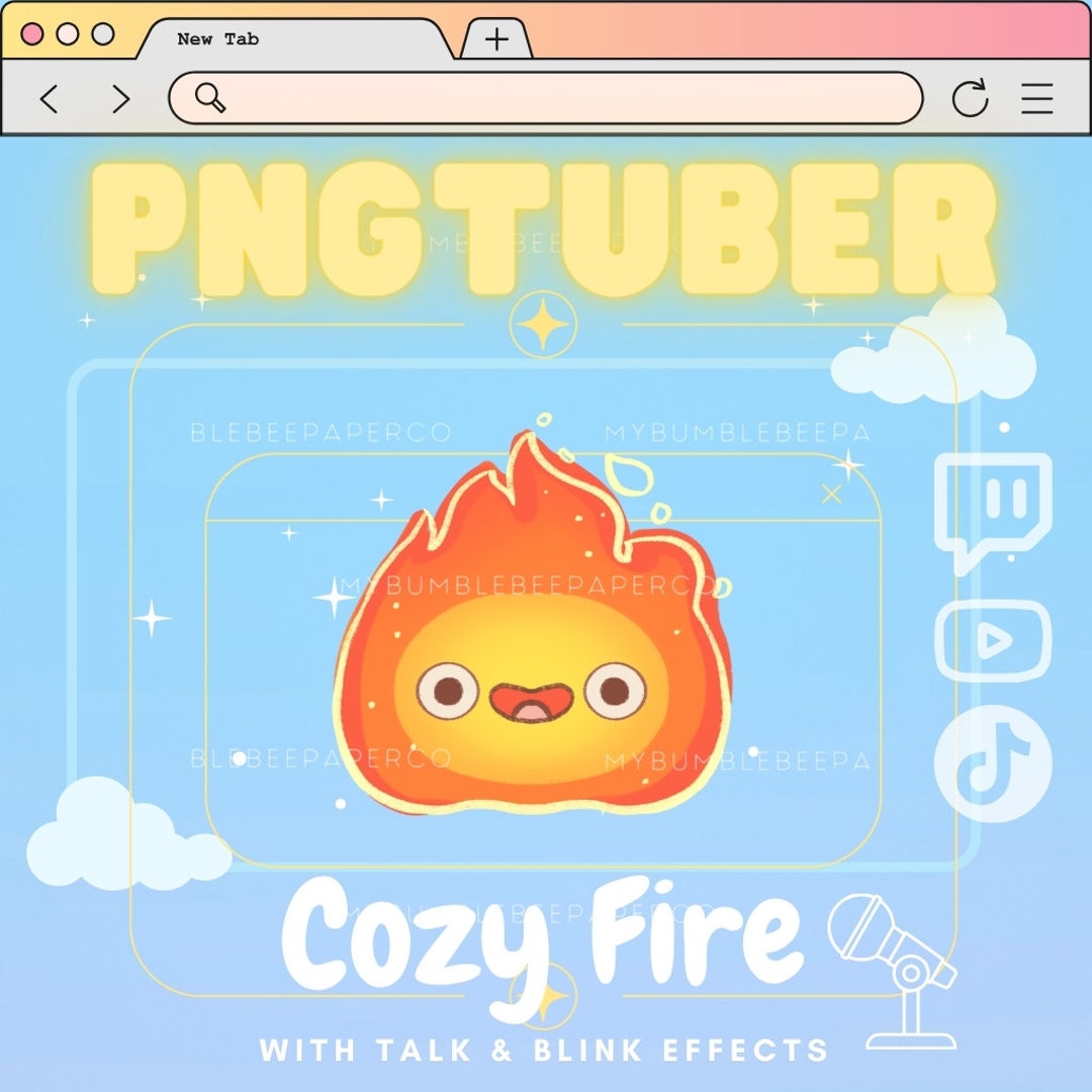 Pngtuber , Stream Pet Kawaii Chibi Fire / Cute Flame , Stream Live on ...